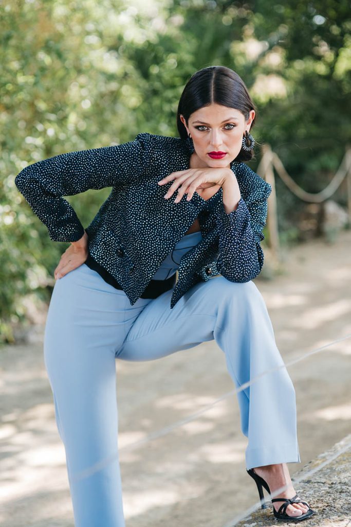 Chaqueta Bárbara Azul - Violeta Vergara - Vestidos de invitada